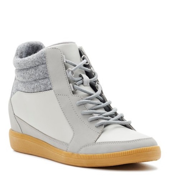 Time and Tru | Shoes | Time And Tru Gray High Top Sneaker Booties ...